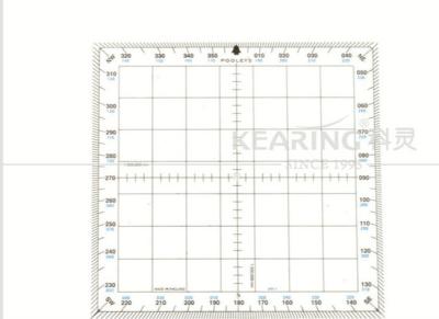 中国 プラスチック 2mm 厚い航空 Sqaure の明確な分度器の海里 1/500000 KPP-1 販売のため