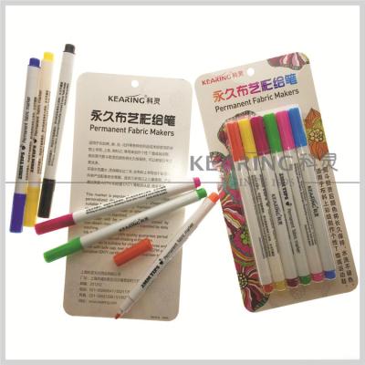 Cina Le penne della pittura del tessuto dell'indicatore della maglietta di Kearing DIY per il segno sul tessuto 6 hanno ordinato il colore Markers#fm206 in vendita