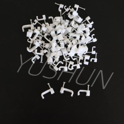 中国 ワイヤーのためのさまざまな白くか黒い色のプラスチック平らなまたはケーブル クリップを使用して耐久財 販売のため