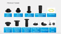 China Plastic Adjustable Pedestal 100kg Capacity 0-100mm Height Range White Round for sale