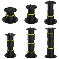 China Plastic Adjustable Pedestal 100kg Capacity 0-100mm Height Range White Round for sale