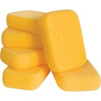 China YS 50-Pack Tile Grout Sponge Medium Rectangle Yellow for Cleaning and Polishing for sale