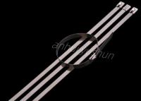 China 4.5x350mm Stainless Steel Cable Tie 304 Reusable Metal Zip Wire for Binding for sale
