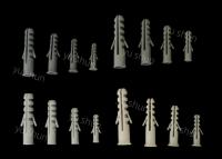 China Plastic Wall Plug Anchor with Screw 5mm PE PP Expansion Nails for Drywall Concrete for sale