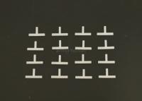 China 1mm Plastic Tile Spacer Leveling System 100pcs Bag for Ceramic Floor Wall Installation for sale