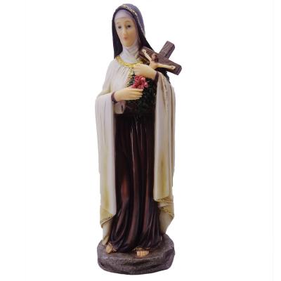 China famous nun polyresin virgin mary bust statue with cross for sale