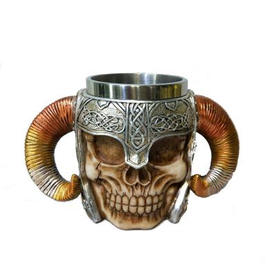 China polyresin skull mug 350ml for sale
