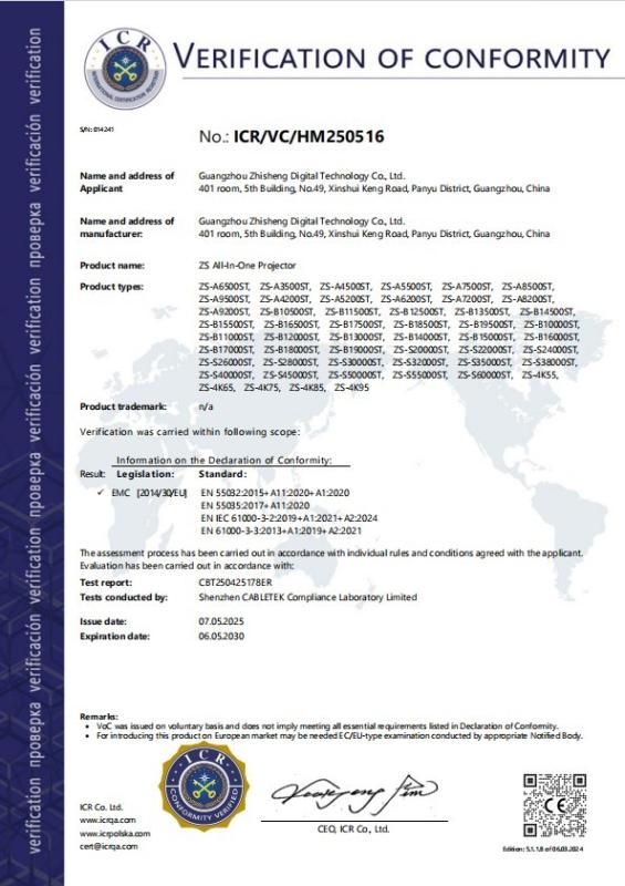 CE - Guangzhou Zhisheng Digital Technology Co., Ltd.