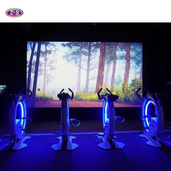 Quality 4 Player Racing Motion Sensing Game Dynamic Cycling Projection 1920*1200 for sale