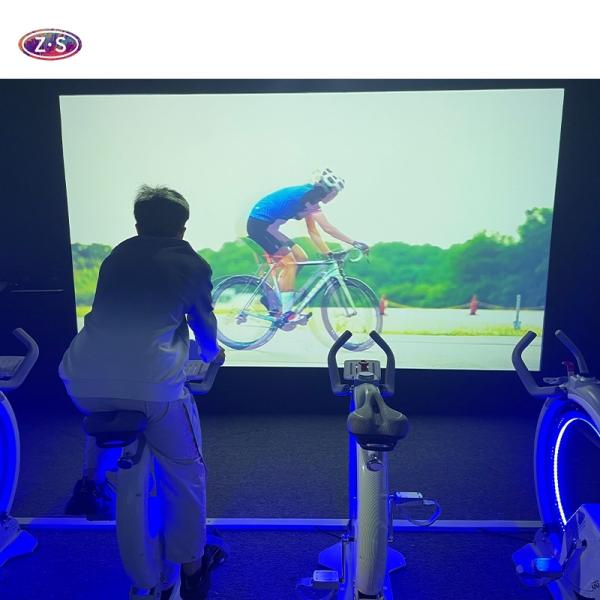 Quality 4 Player Racing Motion Sensing Game Dynamic Cycling Projection 1920*1200 for sale