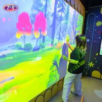 China Interactive Coloring Wall Indoor Playground Attraction with Radar Sensing 10 Play Modes for sale
