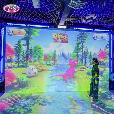 China Large Play Space Interactive Projection Game Touch Wall Features For Animal Discovery for sale