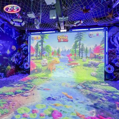 China Joyful Beach Interactive Game L Shaped Projection Screen For Exhibition Halls for sale