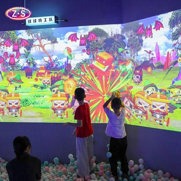 Quality HD Interactive Wall 4000 Lumen Zombie Wars Immersive Projection Games For Theme Parks for sale