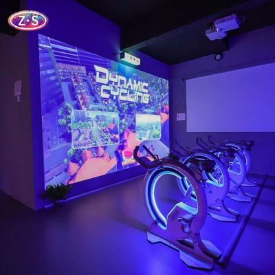 China 1920*1200 Interactive Bicycle Simulator DLP Dynamic Racing Projection Games for sale