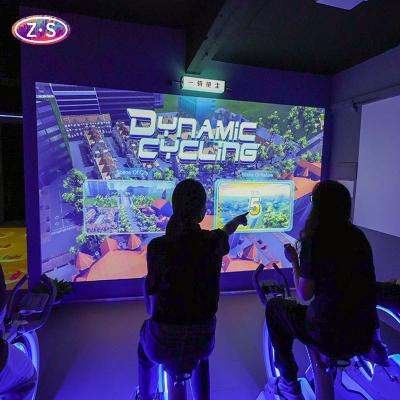 China 1920*1200 Interactive Bicycle Simulator DLP Dynamic Racing Projection Games for sale