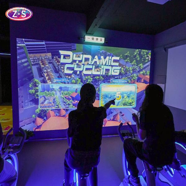 Quality 1920*1200 Interactive Bicycle Simulator DLP Dynamic Racing Projection Games for sale