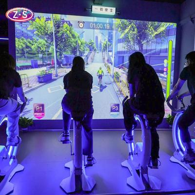 China Dynamic Indoor Cycling Simulator Multiplayer Realistic Bike Simulator for sale
