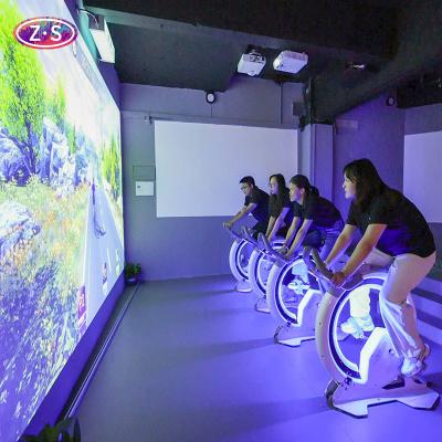 China Dynamic Indoor Cycling Simulator Multiplayer Realistic Bike Simulator for sale