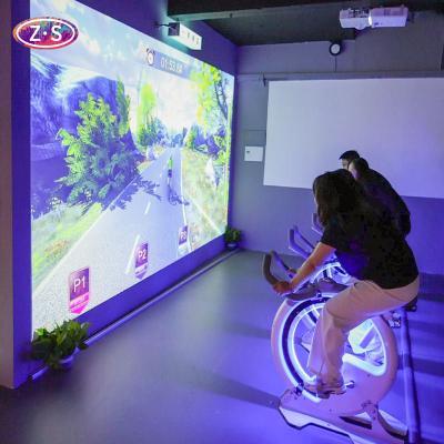 China 4000 Lumens Bike Ride Simulator 3LCD / DLP Laser Motion Sensing Game for sale
