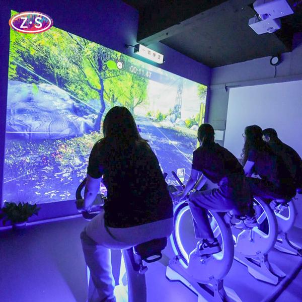 Quality Costume Changes Bicycle Simulator Projection Outdoor Stationary Bike Simulator for sale