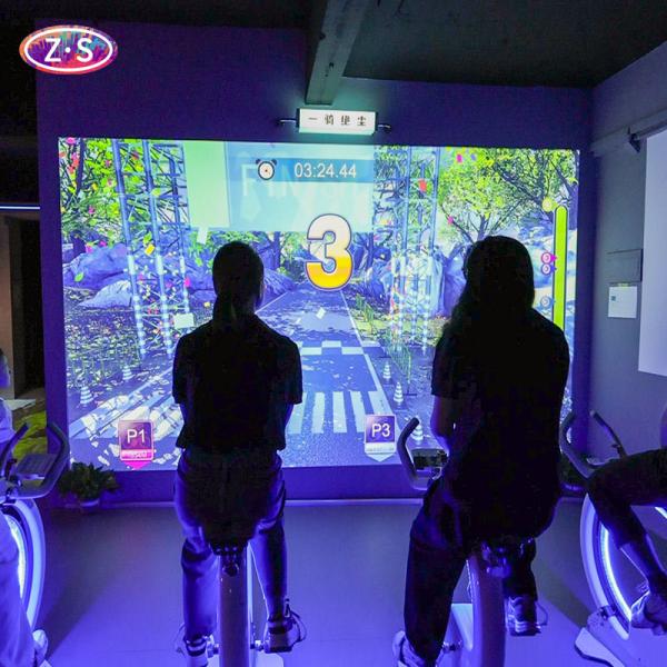 Quality Interactive Projection Cycling Simulator Motion Sensing Bike Simulator For Gym for sale