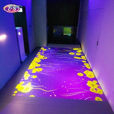 China Ultra Short Throw Interactive Floor Game Flower Field Floor Projector Game for sale