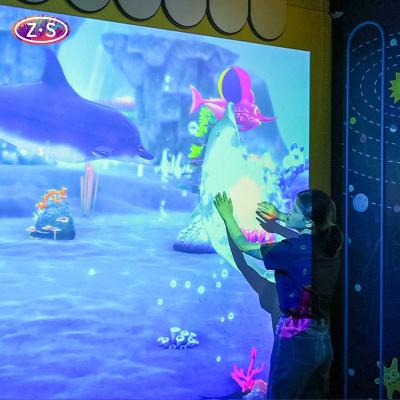 China 3800 Lumen Interactive Digital Wall Art 10 Games Laser DLP Projection for sale