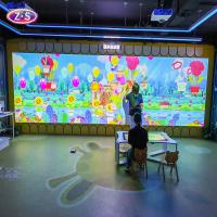 China Interactive Coloring Wall Theme Park Attraction with Radar Sensing 10 Play Modes for sale
