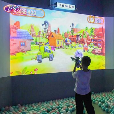 China 3D Visuals Interactive Ball-Throwing Projection Game Smash Wall Game Challenge for sale