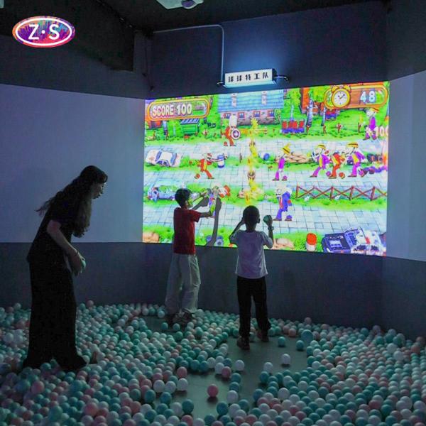Quality Interactive Smash Wall Game 3m*2.5m 30 Themes 3800 Lumen For Pre Schools for sale
