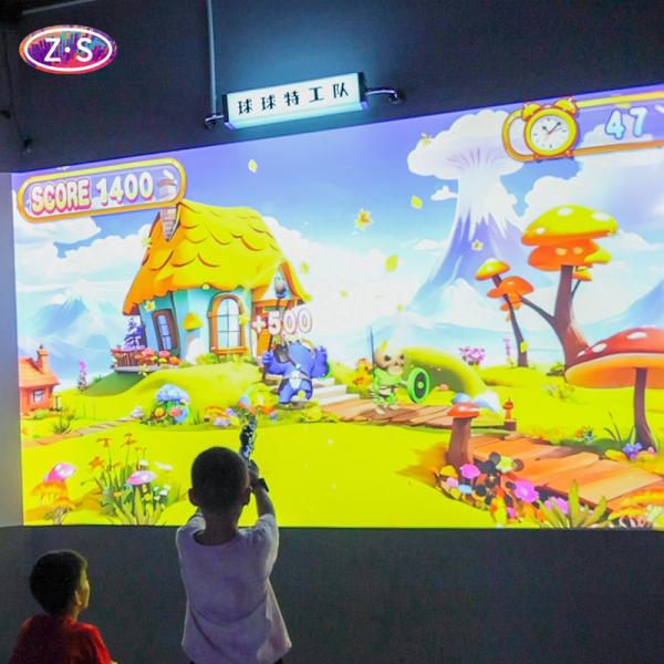 Quality Real Time Scoring Interactive Wall Projection System HD Resolution For Kids for sale
