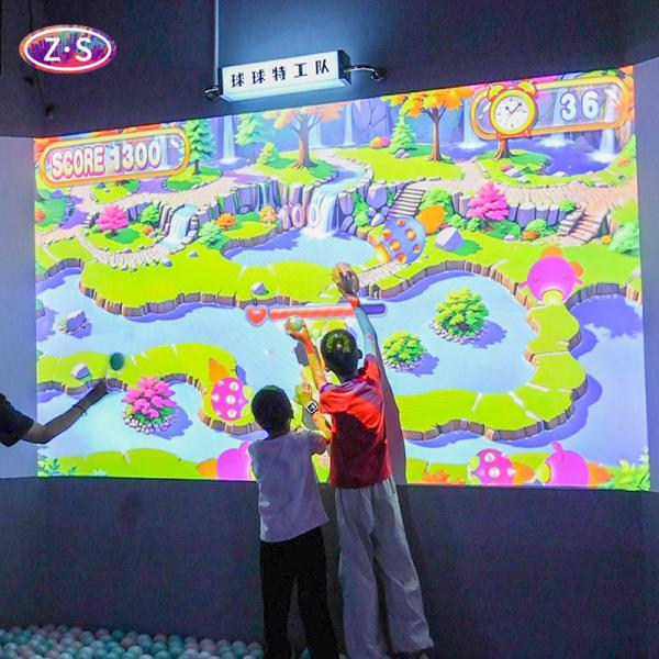 Quality 3800lm Smash Wall Game DLP Interactive Projector Games Ball Throwing Display for sale