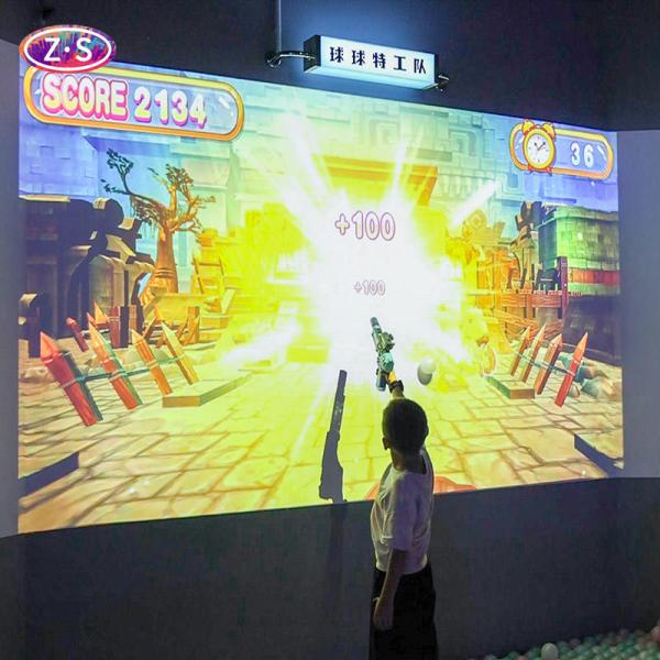 Quality 3800lm Smash Wall Game DLP Interactive Projector Games Ball Throwing Display for sale