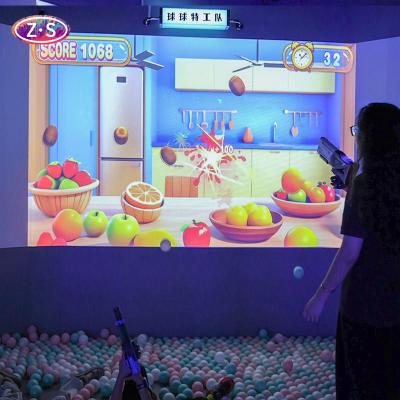 China Amusement Parks Multi Ball Interactive Wall Projection Game With 3D Visuals for sale