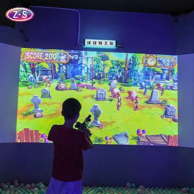 China Interactive Smash Ball Game 3800 Lumens Wall Projection Playground Equipment for sale