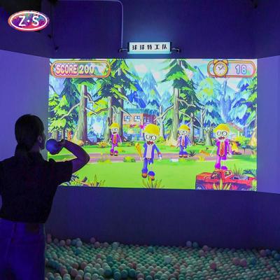 China 3m*2.2m Interactive Projection Wall Auto Score Ball Throwing Wall Interactive Games for sale