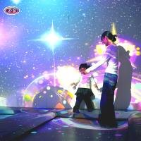 China Immersive Trampoline Interactive Jumping Experience with Full HD Projection 3 Sided Wrap Around Screens for sale