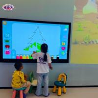 China 65 Inch Interactive Multi Touch Education Screen for Kids Game Wall Learning Station for sale