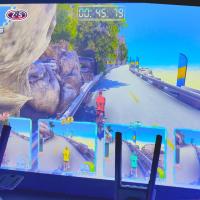 China AR Bicycle Simulator System 1-4 Player Multiplayer Cycling Entertainment with Dynamic Resistance for sale