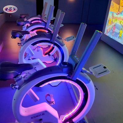 China Social Competitive Fitness Attraction AR Bicycle Simulator Projection Racing System for sale