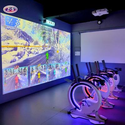 China Immersive Fitness Racing Entertainment Solution AR Bicycle Simulator Virtual Scene for sale