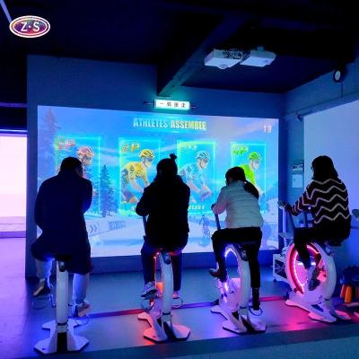 China Multiplayer Indoor Cycling Trainer AR Interactive Spin Bike Immersive Fitness Bicycle for sale