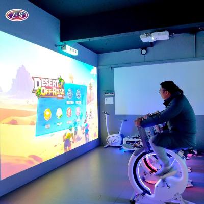 China Advanced indoor cycling machine AR Interactive Spin Bike smart fitness trainer for sale