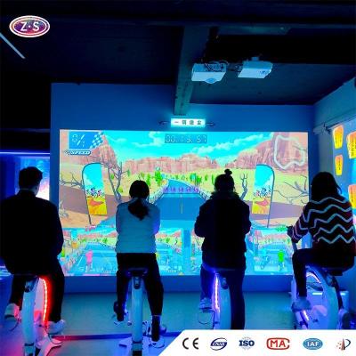 China Smart Fitness Equipment AR Interactive Spin Bike Realistic Terrain Simulation for sale