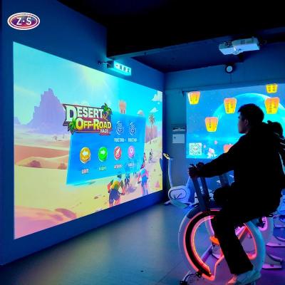 China Indoor Cycling Racing Game Indoor AR Bike RaceProjection For Malls And Venues for sale