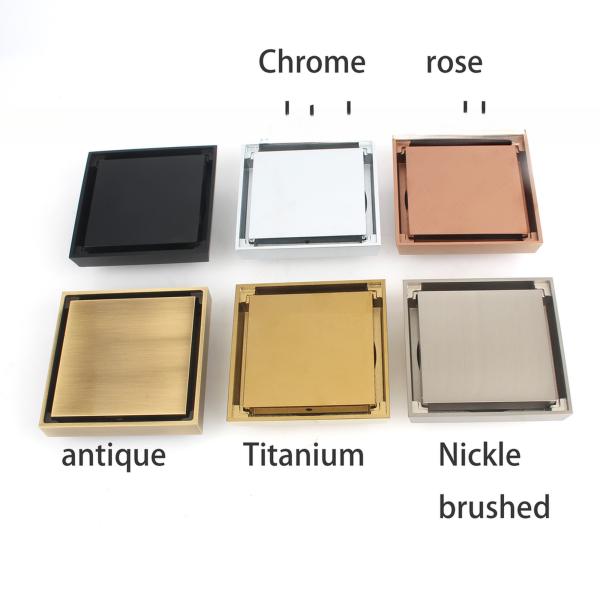 Quality Modern Design Hotel Bathroom 6 inch Antique Brass Floor Drain for Washing and Bathing for sale