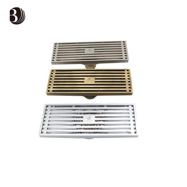 Quality Large Displacement Linear Shower Drain for Bathroom Rectangular Diameter Tile for sale