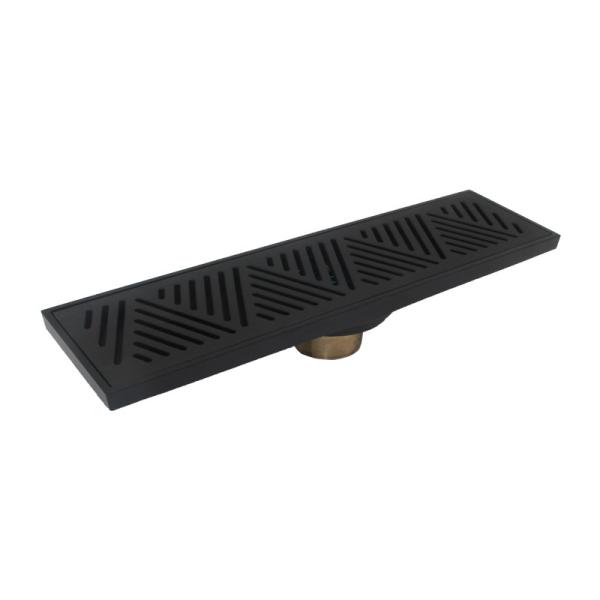 Quality Punch Black Anti-Sand Square Bathroom Floor Drain Cover Metal Brass Floor Drain for Basin for Hotels for sale