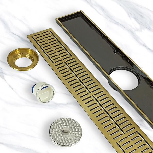 Quality BANGQI All-Copper Long Linear Toilet and Kitchen Bathroom Shower Drain Brass for sale